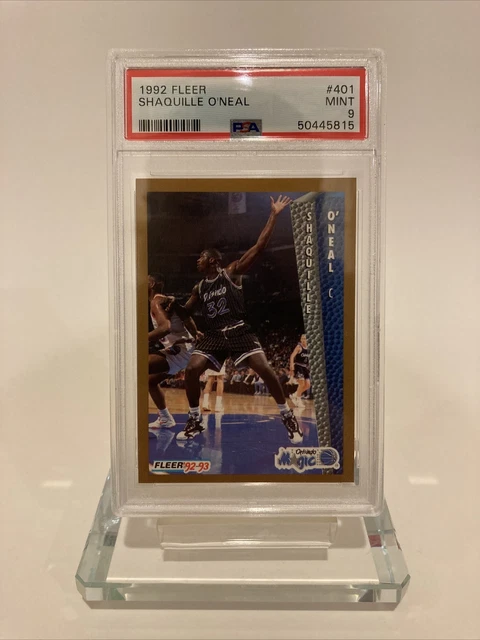 1992 FLEER SHAQUILLE O'NEAL SHAQ Rookie Orlando Magic HOF RC #401 PSA ...