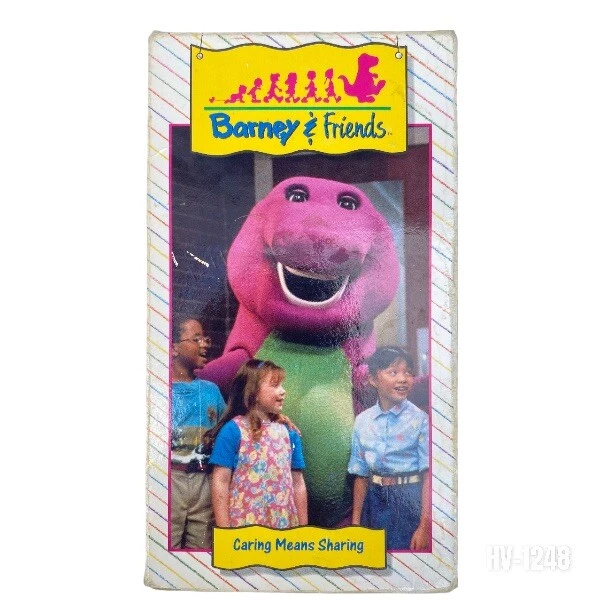 BARNEY FRIENDS CARING Means Sharing VHS Tape RARE Time Life Video Kid ...