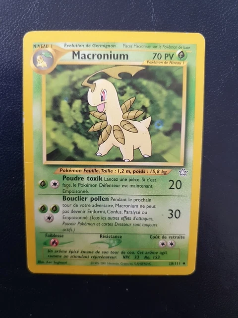 CARTE POKÉMON MACRONIUM Neo Genesis 1995-2001 Wizards FR LP £4.00 - PicClick UK