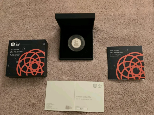 ROYAL MINT'S 50 Years Of The 50p. Silver Proof Coin £27.71 - PicClick UK