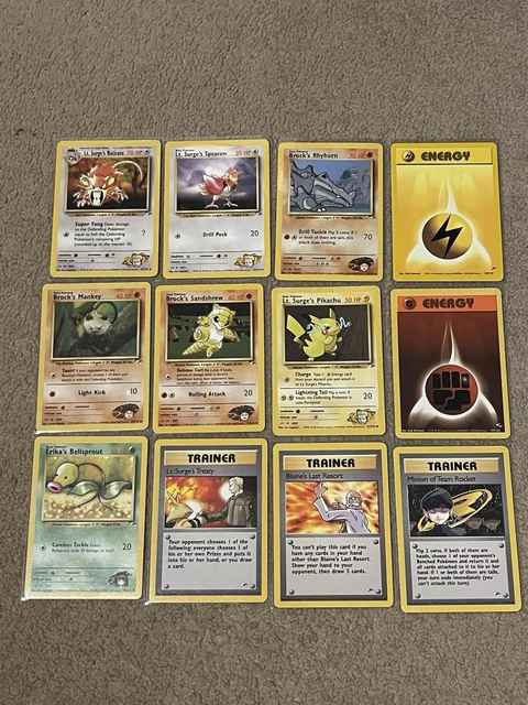 GYM HEROES BUNDLE x12 Pokémon Cards Wotc 1999 £14.50 - PicClick UK