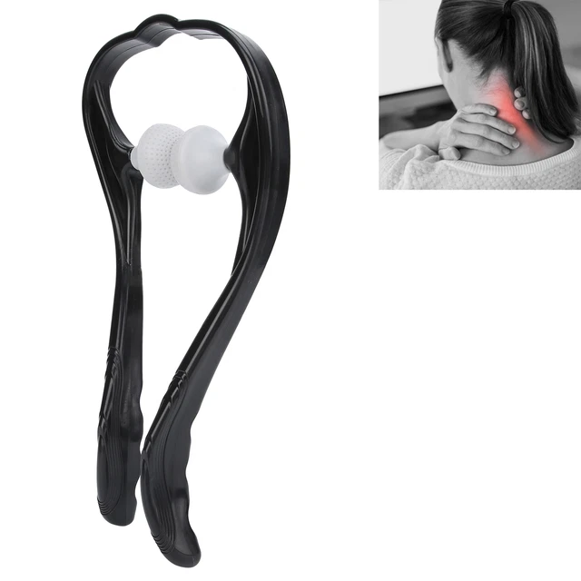 BLACK HAND ROLLER Neck Massage Tool Trigger Point Neck Shoulder Manual ...