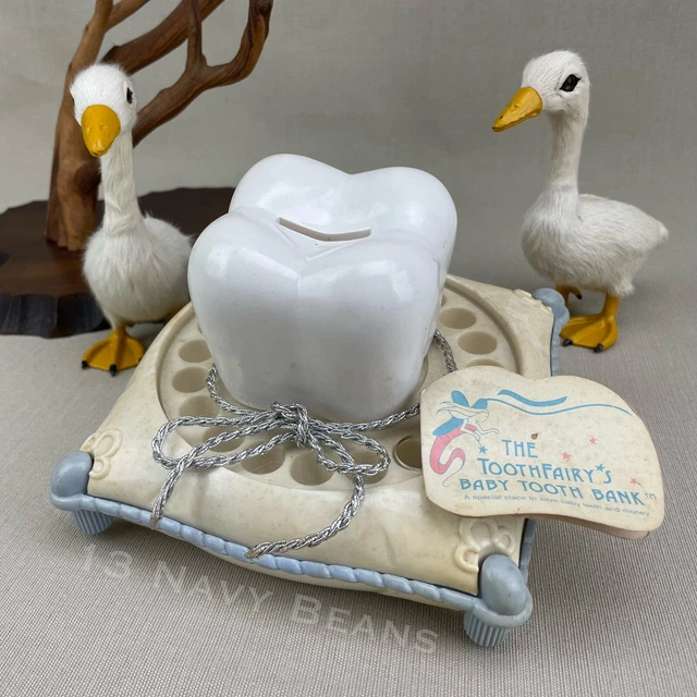THE TOOTH FAIRY'S Baby Tooth Bank & Tooth Saver~ Blue Boy Vintage 1990 ...