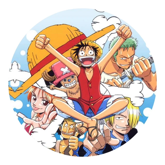 ONE PIECE EDIBLE Kids Birthday Cake Icing Sheet Topper Decoration Round ...