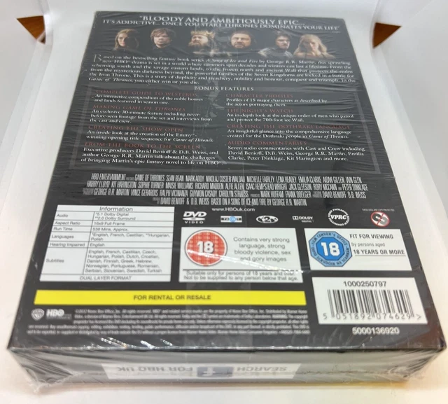 GAME OF THRONES The Complete First Season DVD Boxset New and Sealed EUR ...