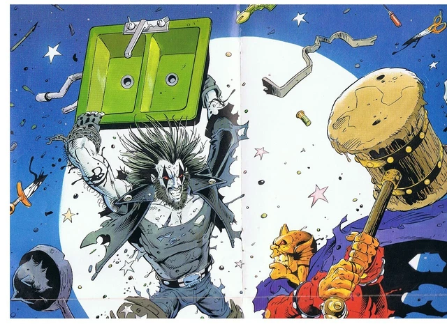 LOT 4 POSTERS Dc Comics : Death Of Superman, Lobo, War Of Gods, Justice ...