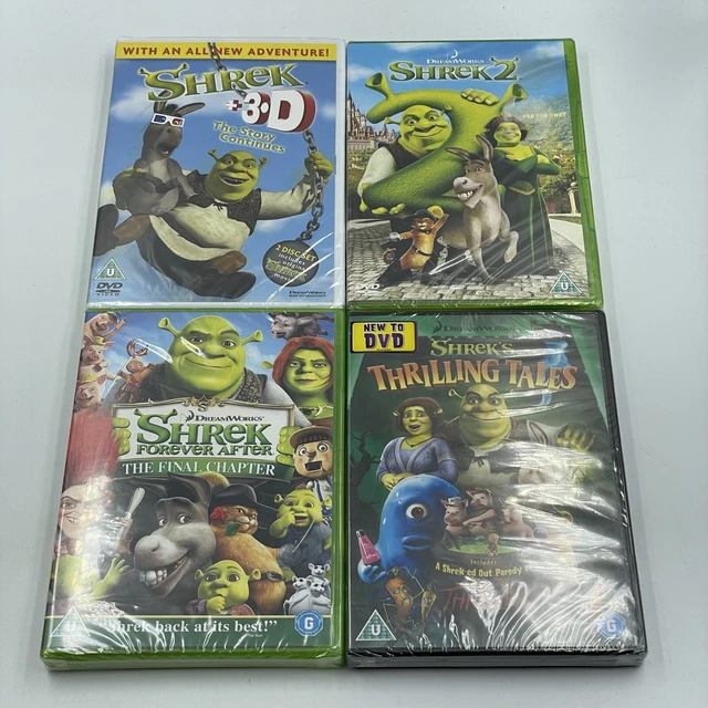 SHREK 1, 2, Forever After , Thrilling Tales [DVD] Bundle • UK R2 • New ...