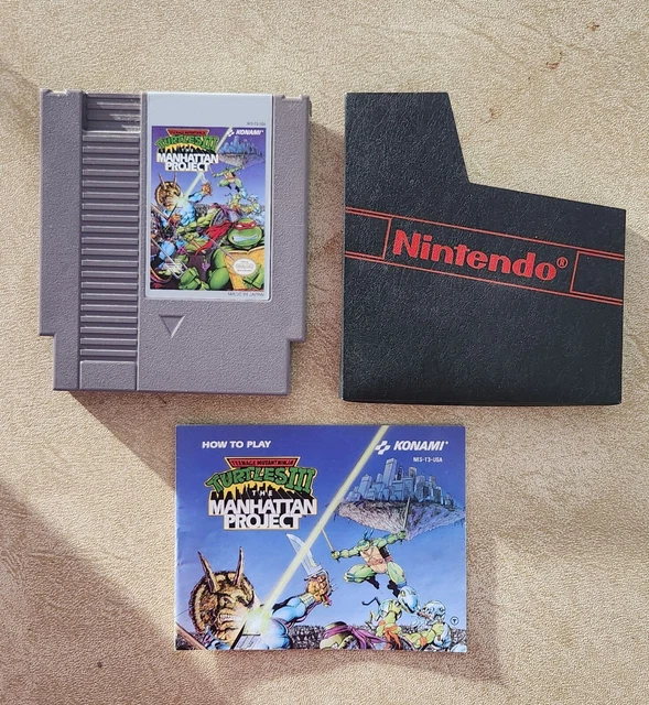 TMNT TEENAGE MUTANT Ninja Turtles III Manhattan Project Nintendo NES ...