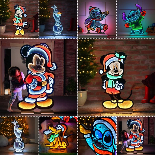 DISNEY LED INFINITY Mirror Light Up Figure Indoor Outdoor Christmas ...