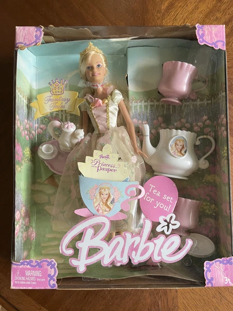 2004 RARE ANNELIESE Barbie Princess & The Pauper Fantasy Tale Tea Set ...