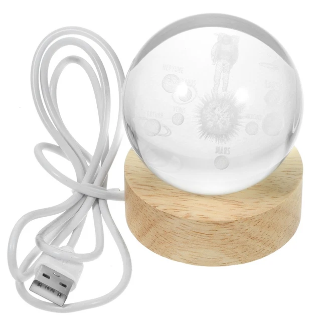 PLANET LAMP BALLS Usb Night Light Crystal Atmosphere Table Lamps for ...
