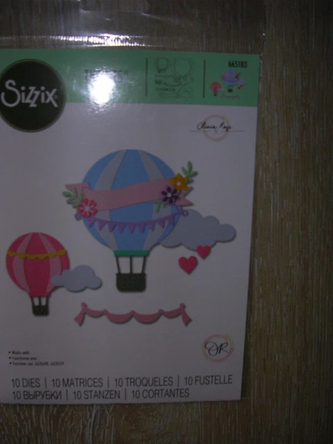 SIZZIX CUTTING DIE set 'Hot Air Balloon' 665183 £5.00 - PicClick UK