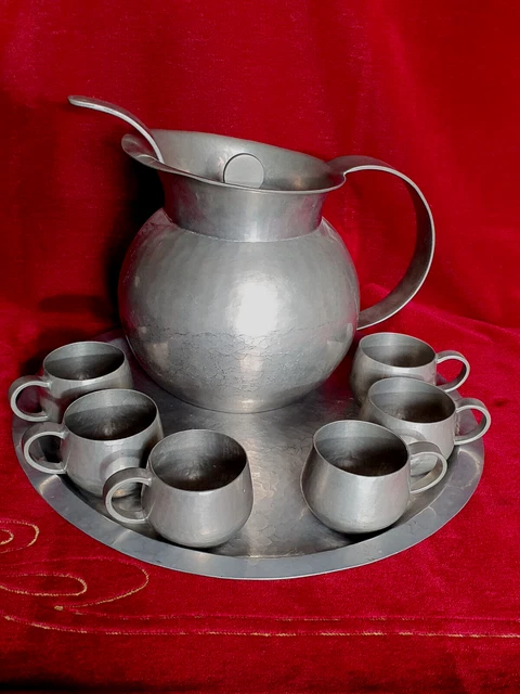 BAUHAUS KARL RAICHLE 1918-1933 hangeschmiedete Bowle Weinkanne ...