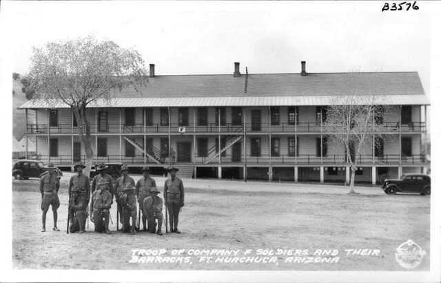 TROOP OF COMPANY F Soldiers and their Barracks, Ft. Huachuca, Arizona ...