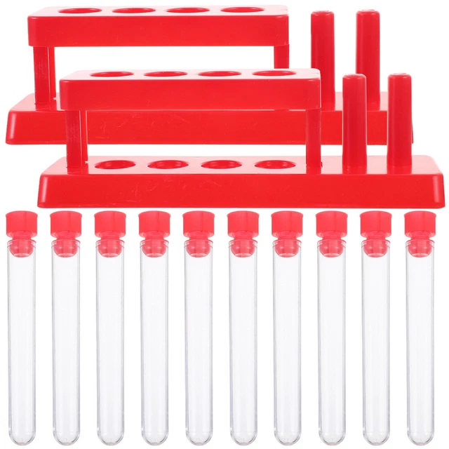 3 SETS BEAKER Test Tube Rack Kit Sample Containers Reusable Tubes Child ...