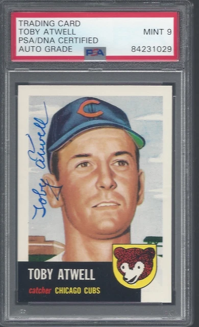 TOBY ATWELL, 1991 Archive Topps 1953 #23, Psa/Adn Comme Neuf 9 EUR 37 ...