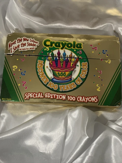 VINTAGE CRAYOLA SPECIAL Edition 100 Crayons ~ Gold Box 2002 Binney ...