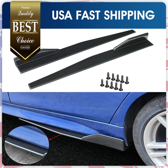 UNIVERSAL SIDE SKIRT Extension Rocker Panel Body Kit Lip Splitter ...