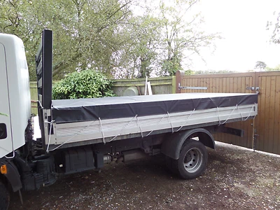 HEAVY DUTY FORD Transit Tipper Drop Side Flatbed Sheet Cover 12 Ft X 8 ...