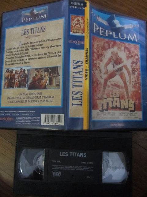 LES TITANS DE Duccio Tessari avec Giuliano Gemma, VHS RCV, Péplum, RARE ...