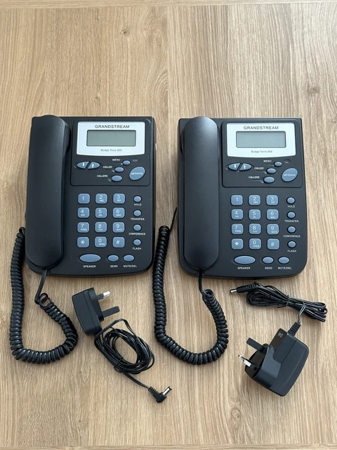 PAIR OF GRANDSTREAM BudgeTone BT-200 VoIP IP Conference Phones £15.99 ...