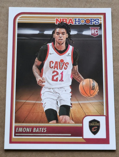 2023-24 PANINI NBA Hoops Emoni Bates recrue RC #266 Cleveland Cavaliers ...