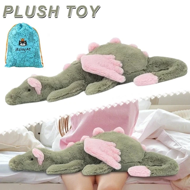 JELLYCAT MALACHY DRAGON - Exclusive Green/Pink Plush - Brand New with ...