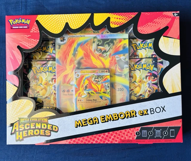 POKÉMON TCG MEGA Evolution Ascended Heroes Mega Emboar ex Box New ...