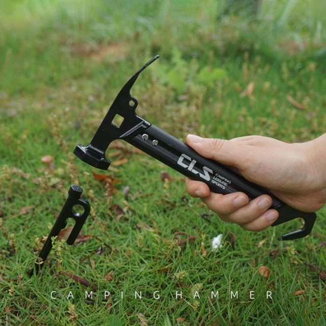 TENT STAKE PEG Mallet Rem0ver Puller Outd00r Tack Aluminum Camping ...