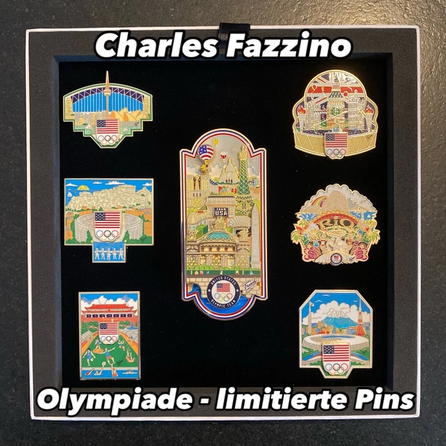 CHARLES FAZZINO: ORIGINAL Pins OLYMPISCHE SPIELE, London, Paris ...