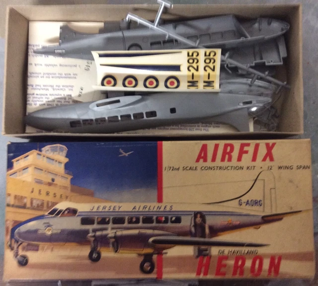 RARE AIRFIX SERIES 3 De-Havilland Heron 1/72nd Scale aircraft model kit ...
