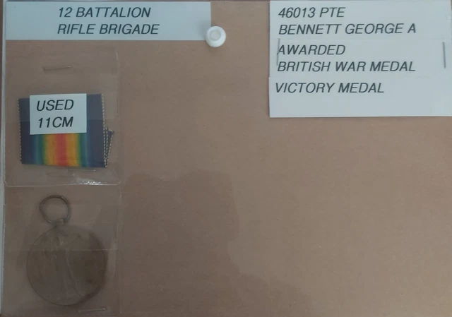 WORLD WAR ONE Medal, British, 12 Battalion Rifle Brigade £16.13 ...