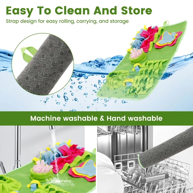 RECTANGULAR FELT CLOTH Dog Snuffle Mat Slow Eating Mat With Anti Slip ...