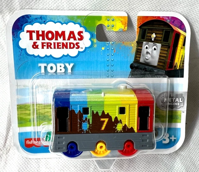 FISHER PRICE METAL Engine Thomas & Friends Rainbow Paint Toby Diecast ...