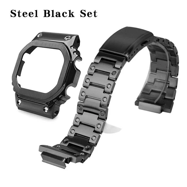 FOR CASIO G-SHOCK DW5600 GWM5610 Mod Kit Metal Case Cover Watch Band ...