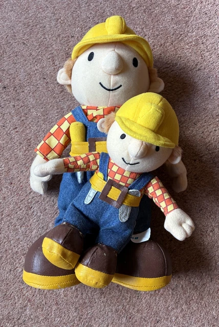 2 BOB THE Builder Born to Play Soft Toys - Large Bob / Small Talking Bob £16.31 - PicClick UK