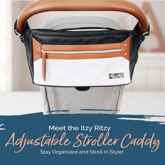 ADJUSTABLE STROLLER CADDY – Organizer Featuring Two Built-In Front ...