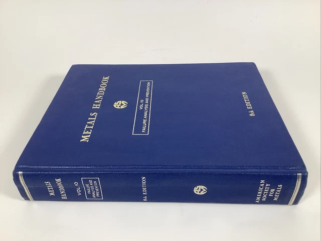 1975 METALS HANDBOOK Vol. 10 - Failure Analysis and prevention - 8th ...
