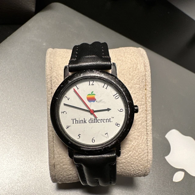 APPLE MAC THINK Different RARE Vintage Watch RAINBOW Logo Runs ...