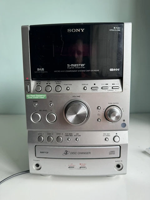 SONY CMT-SPZ90DB MICRO Hifi System - With DAB Radio and Cassette Deck ...