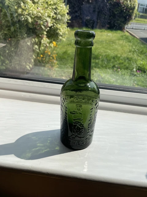 ANTIQUE AUSTIN CRAVEN Ltd Manchester Beer Bottle With Pictorial On ...