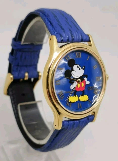 VTG 1990 LORUS Mickey Mouse Disney V500-7A30 Gold Plate Quartz Gents ...