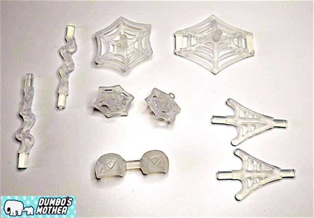 LEGO MINIFIGURE WEAPON Pack Spider-Man Web Effects Trans Clear 9 pieces ...