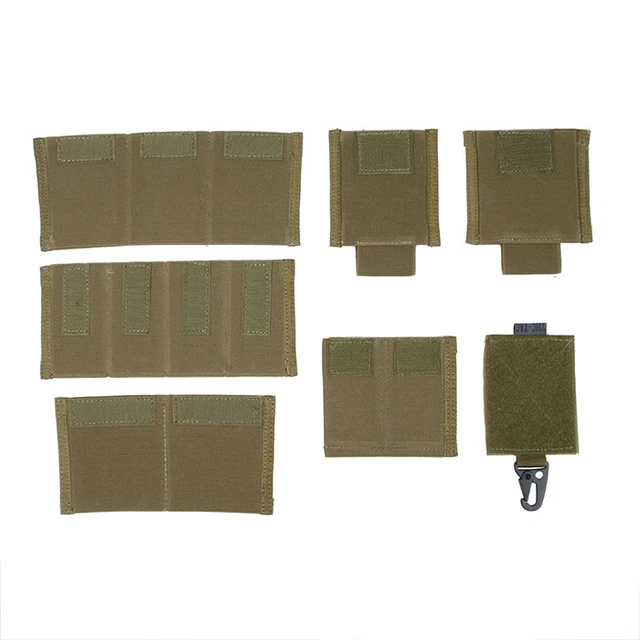 TMC3123 7PCS TACTICAL Chest Rig Triple Double Single Elastic Mag Insert ...