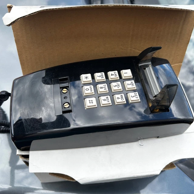 PREMIER 2554 WALL Telephone Black Tone Dial Vintage 1990 Comdial Made ...