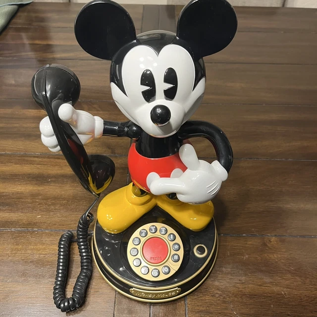 90'S VINTAGE MICKEY Mouse Animated Talking Telephone Disney TeleMania £ ...