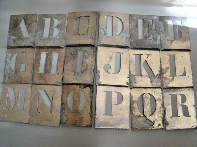 LOT 27 POCHOIRS GABARIT Zinc Alphabet COMPLET TAILLE 5 CM EUR 14,90 ...
