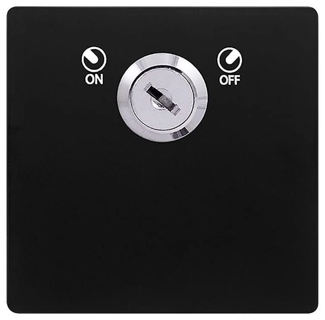 CLÉ VERROUILLABLE INTERRUPTEUR, 1 Gang, Double Pôle, 20A, Noir ...