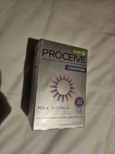 PROCEIVE MAX WOMEN Advanced Fertility Supplement 30 Sachets - inc 10 ...