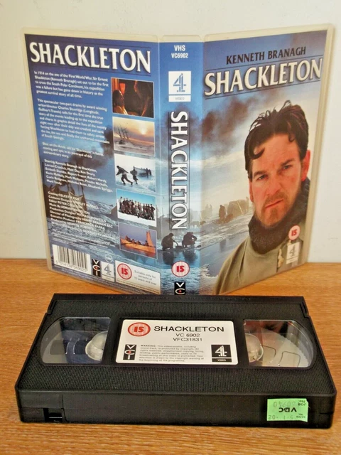 SHACKLETON - KENNETH Branagh - Vhs Pal (Uk) Video - 206 Mins - Rare £6. ...